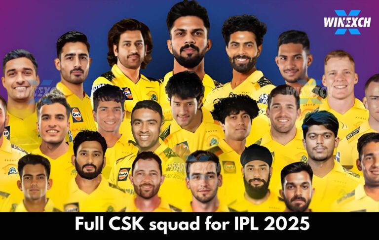 Check Out the Full CSK squad for IPL 2025 on Winexchange